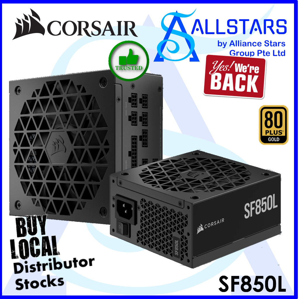 CORSAIR SF850L Low Noise 850W SFX Power Supply SF-L series,ATX3.0 Gen5 ...