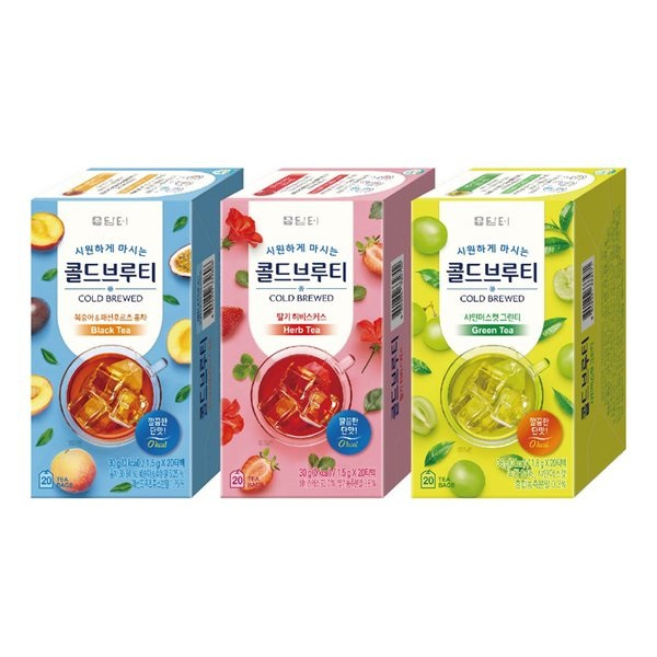 [Damtuh] Cold Brewed Tea 20t 3 Flavors 0Kcal Korean Slim Tea Diet Tea ...