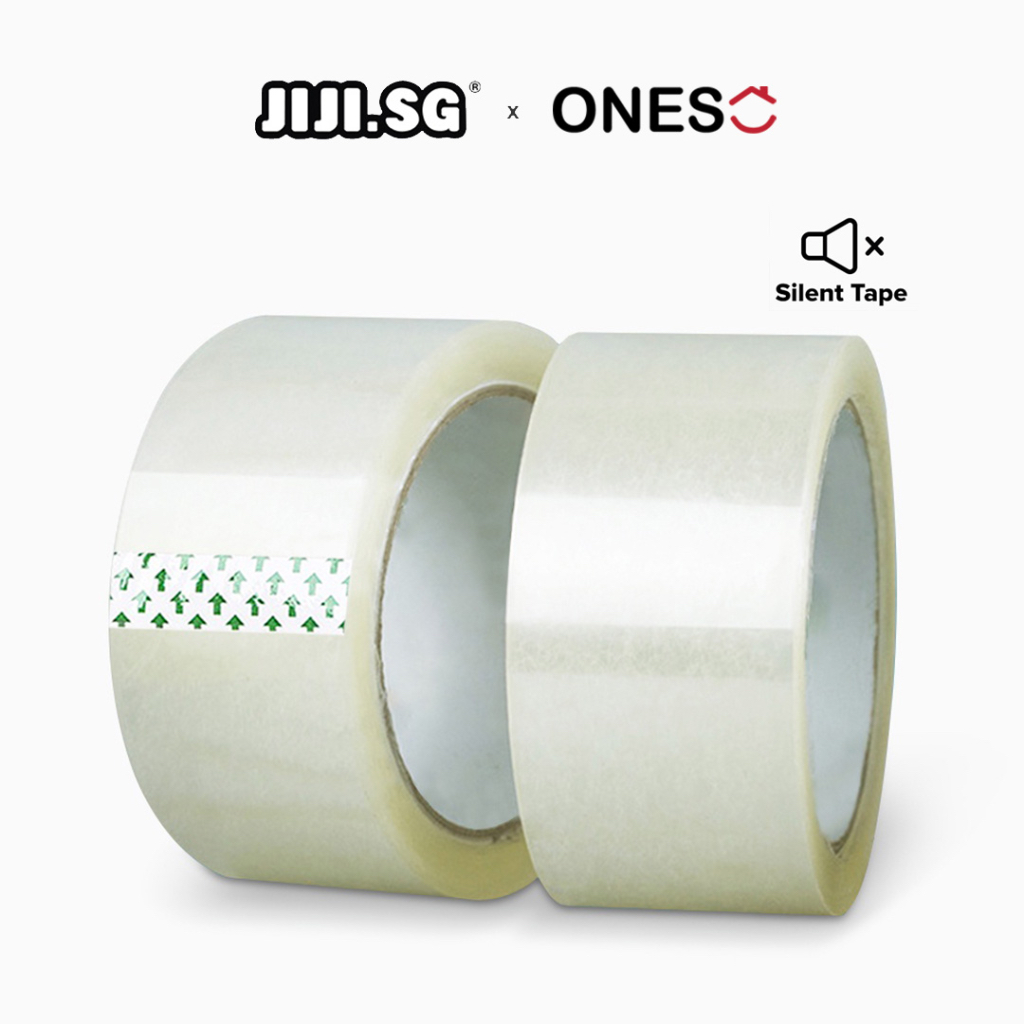 (JIJI.SG x ONES) SILENT Adhesive Tape - 4.8cm x 100m / Clear Tape ...