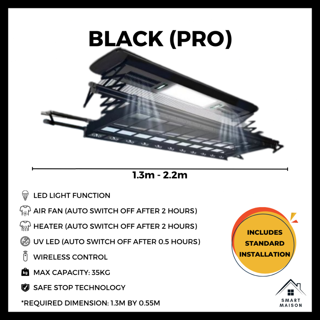 Automated Laundry Rack System (Installation / Indoor Clothes Drying ...