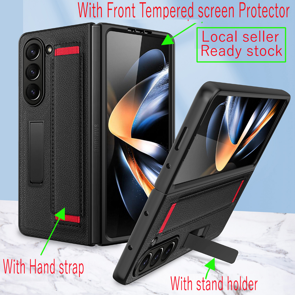 With Hand straps For SAMSUNG GALAXY Z FOLD5 FOLD 5 ZFOLD5 Leather case ...