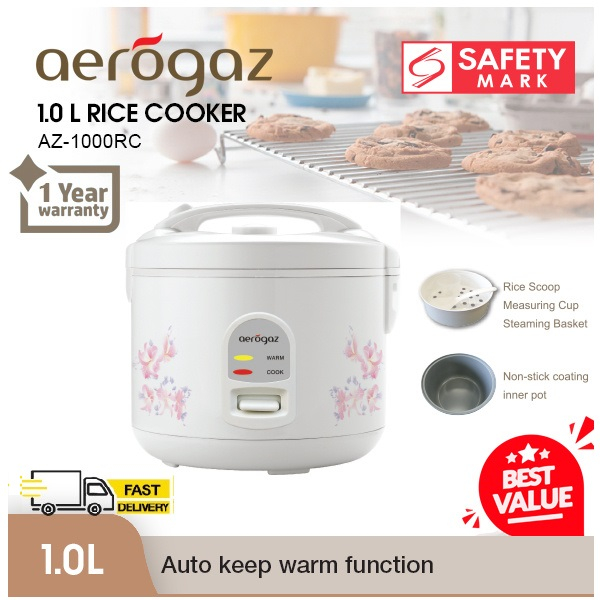 Aerogaz 1.0L Rice Cooker (AZ-1000RC) | Shopee Singapore