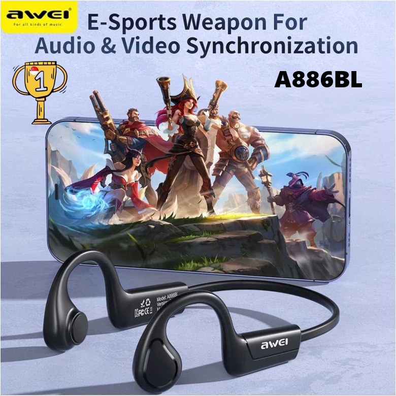AWEI Air / Remax Bone Conduction Sport Wireless Earbuds Bluetooth 5.0 ...