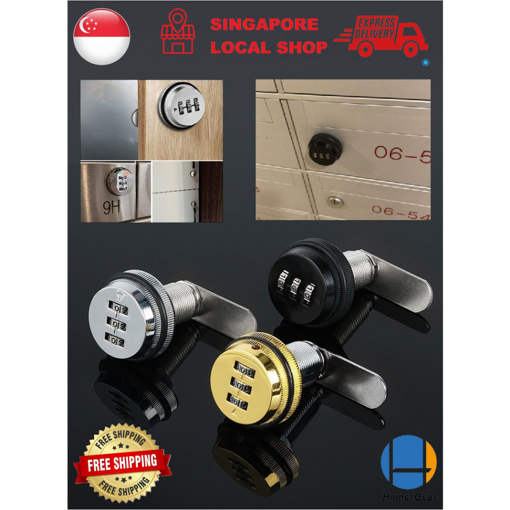 SG seller,HDB Keyless Mail，3 Digit Combination Password Box Lock for ...
