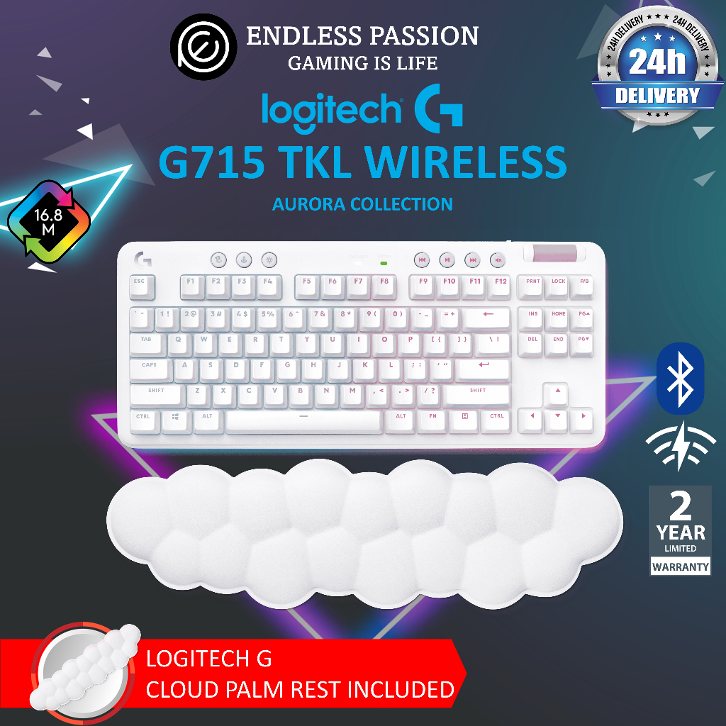 Logitech G715 Wireless Tenkeyless Mechanical Gaming Keyboard - Aurora ...