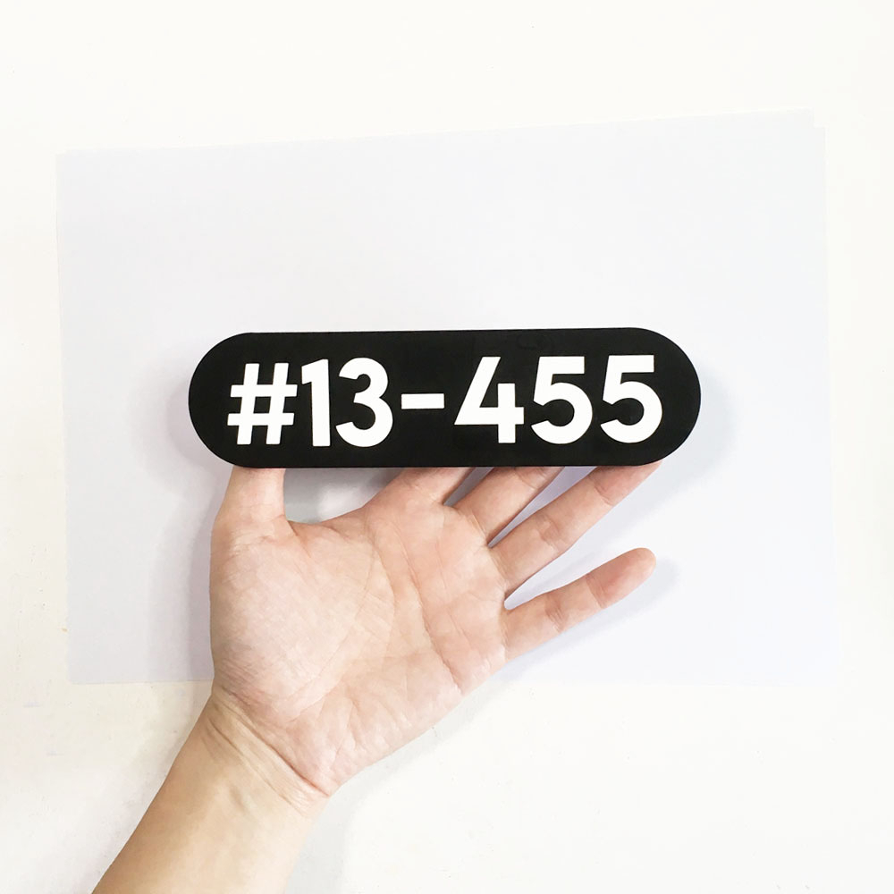 White on Black - House Unit Number, Door Sign, Gate Sign, HDB Unit ...