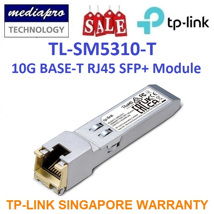 TP-LINK TL-SM5310-T 10G BASE-T RJ45 SFP+ Module - SM5310-T - 5 Year ...