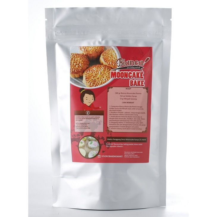 BIANCA LOTUS Mooncake Bake Premix 300 gr x 2 / Snow Skin Mooncake ...