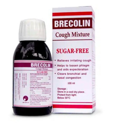 Brecolin Cough Syrup Mixture Sugar Free 100ml | Shopee Singapore