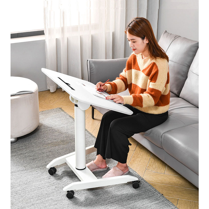 Ergonomic Mobile Table Desk/ Pneumatic Height Adjustable Table ...