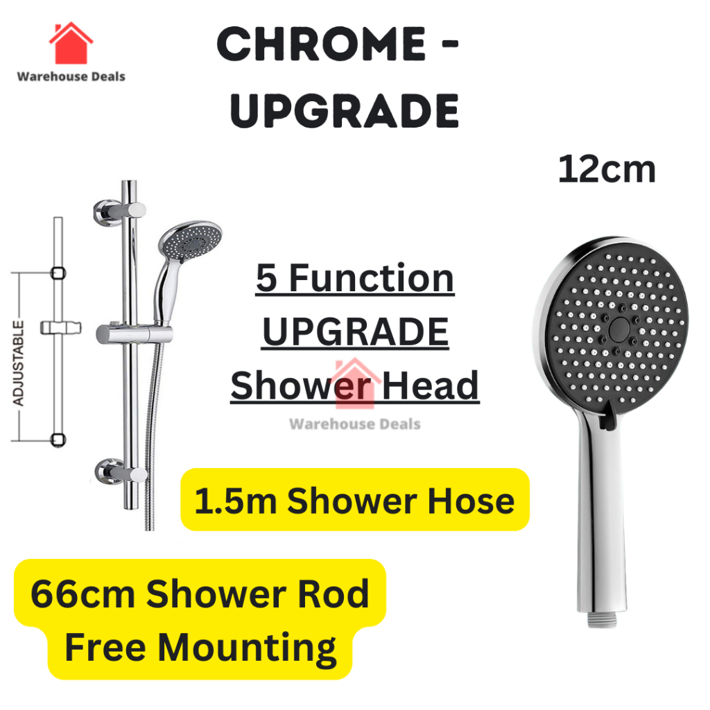 Hand Shower Set With Shower Head and Shower Bar High Pressure | Shopee ...