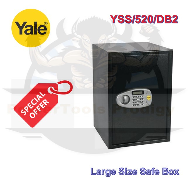 YALE YSS/520/DB2 STANDARD LARGE SAFE BOX BLACK | Shopee Singapore
