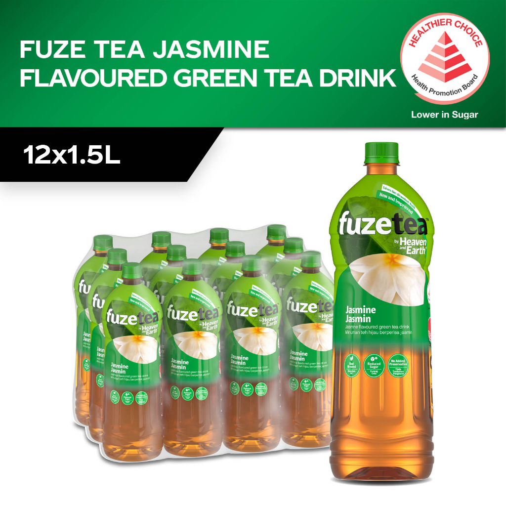Fuze Tea Jasmine Flavoured Green Tea Drink (12 x 1.5L) – Case (Halal ...