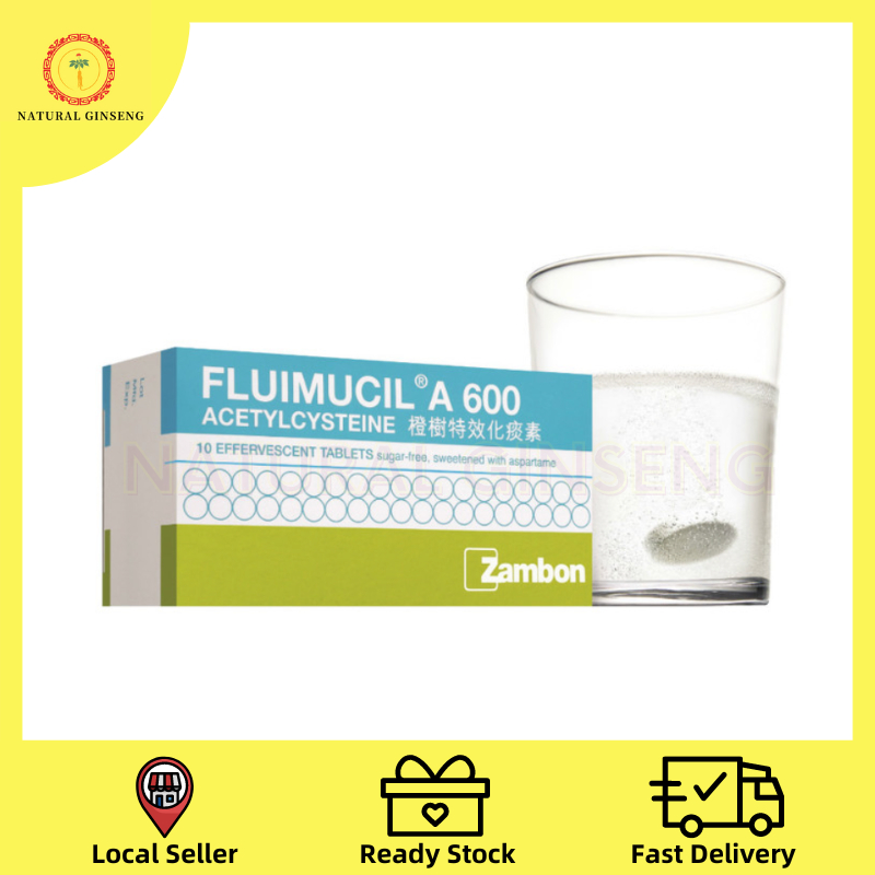 Zambon Fluimucil 600mg Effervescent Tablets 10s | Shopee Singapore