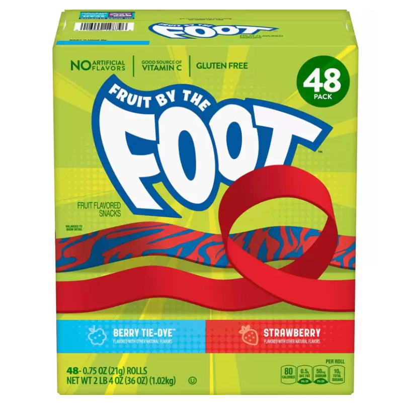 [GENERAL MILLS]Fruit By the Foot Fruit Flavored Snacks Variety Pack 48 ...