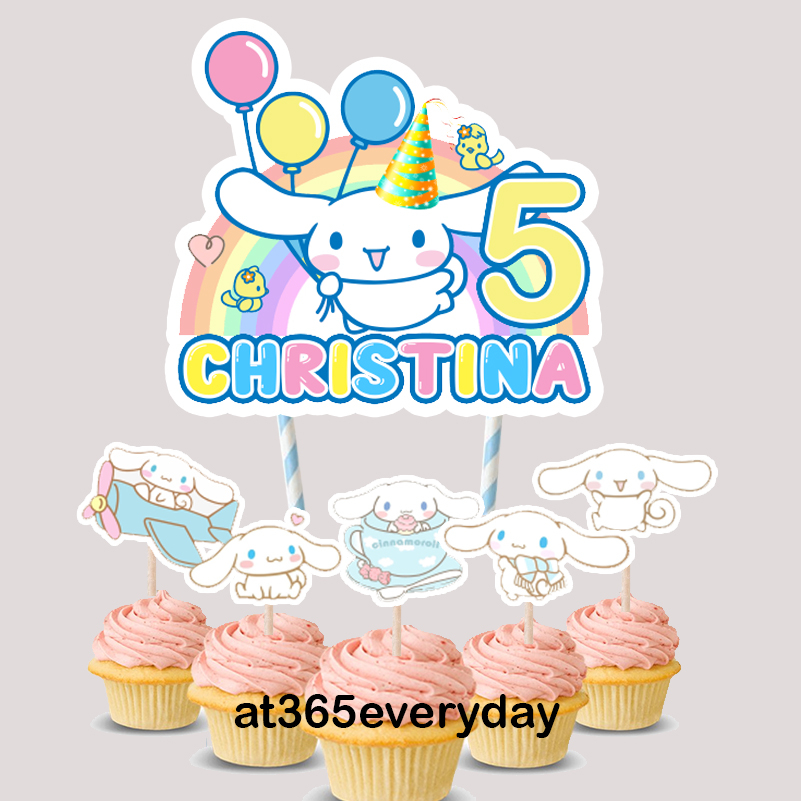 [SG SELLER] Cinnamoroll Cake Topper, Cupcake Topper, Birthday Party ...