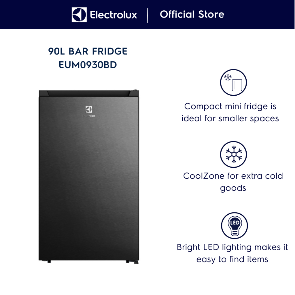 Electrolux EUM0930BD 90L UltimateTaste 300 Bar Fridge with 2 Years ...