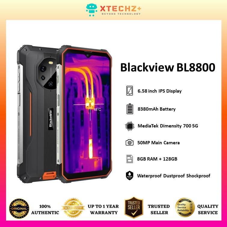 Blackview BL8800 Rugged Phone Infrared Night Vision Camera 8GB+128GB ...