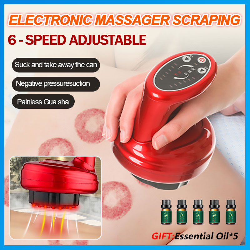 Electric Cupping Massager Vacuum Suction Cups Ems Anti Cellulite Magnet