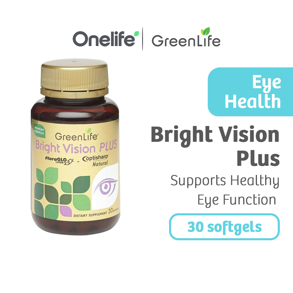 GreenLife Bright Vision Plus 25mg Lutein 30 Softgels (Contains FloraGLO® OPTISHARP®) - For Eye ...