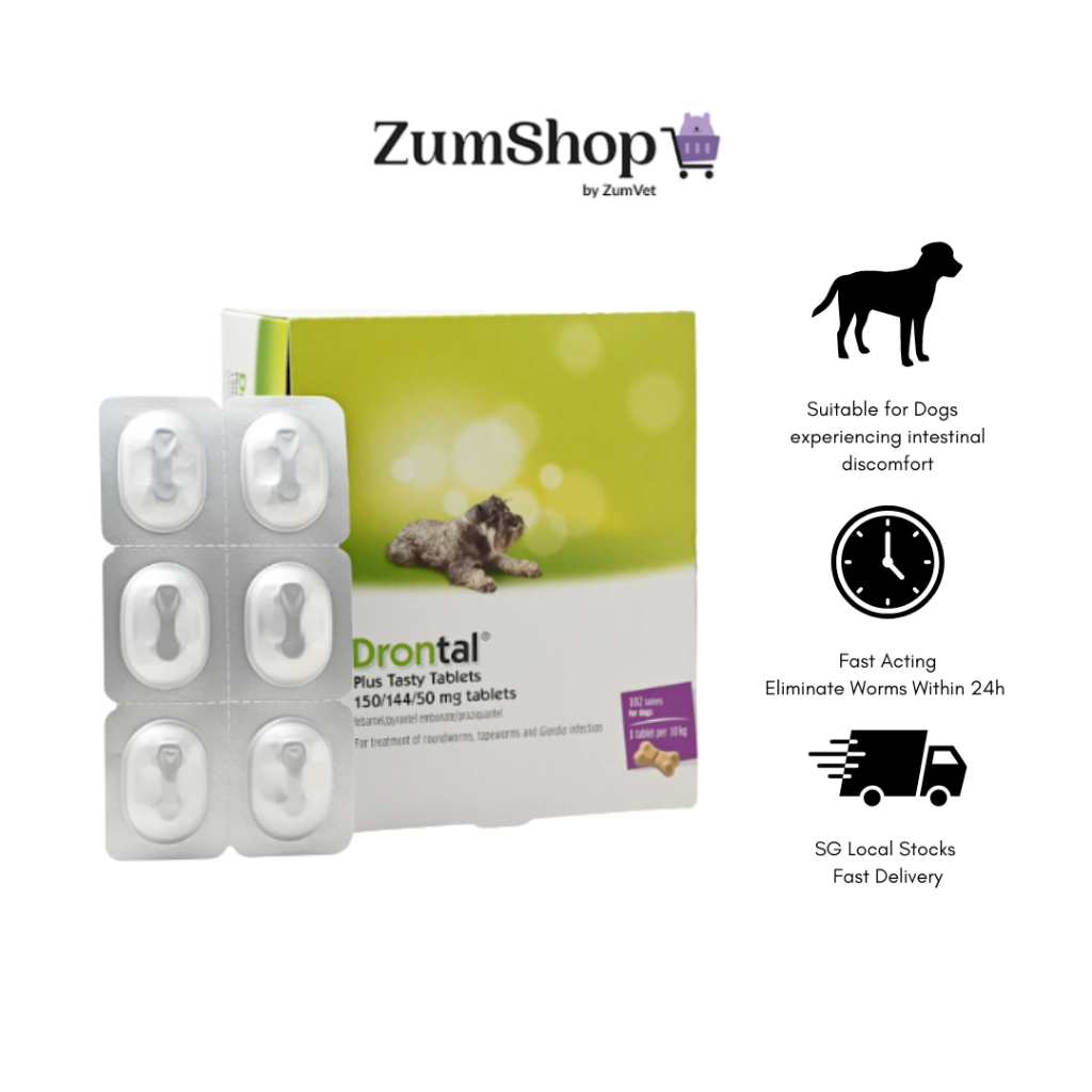 [SG stock] Drontal For Dogs - Deworming (1 tablet) | Shopee Singapore