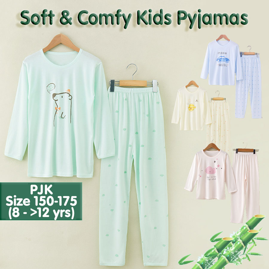 Soft Comfortable Bamboo Fiber Kids Pyjamas Baby Sleepwear Boys Girls ...