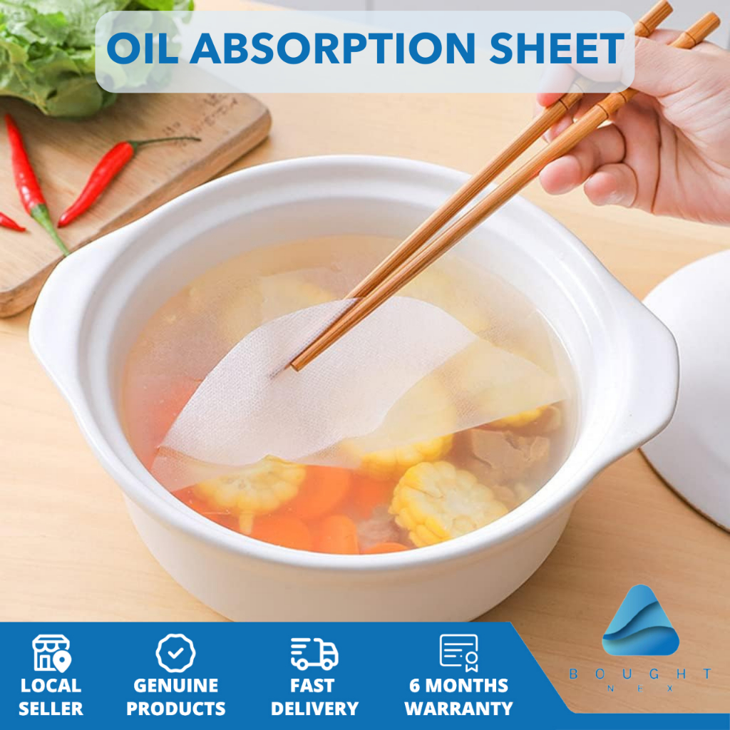 Absorption Paper - Food Soup Oil Absorbing Sheets, 12-Pack, Grease ...