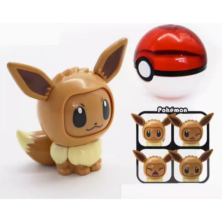 🔥 SG Local Stock 🔥 Pokemon Face-Changing toy Action Eevee Figure ...