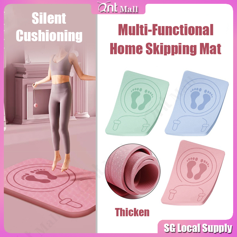 [SG Seller] Skipping Mat Home Jump Rope Yoga TPE Mat Non-Slip Textured ...