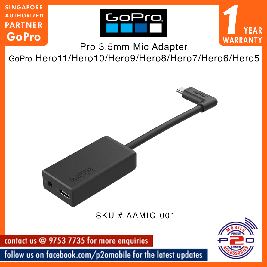 GoPro Pro 3.5mm Mic Adapter, SKU # AAMIC-001 | Shopee Singapore