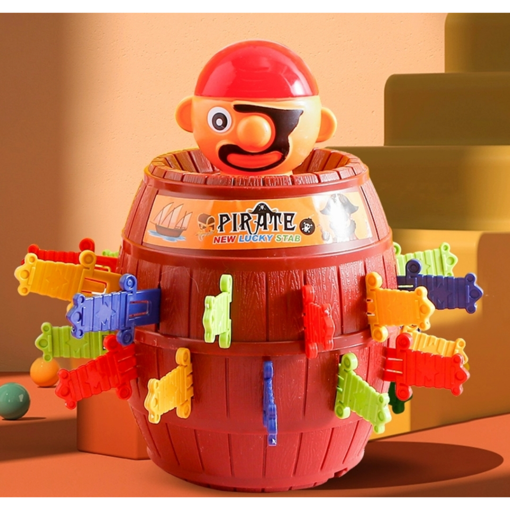 Jumping Pirate Barrel Game For Gathering 24 Swords Big Size | Shopee ...