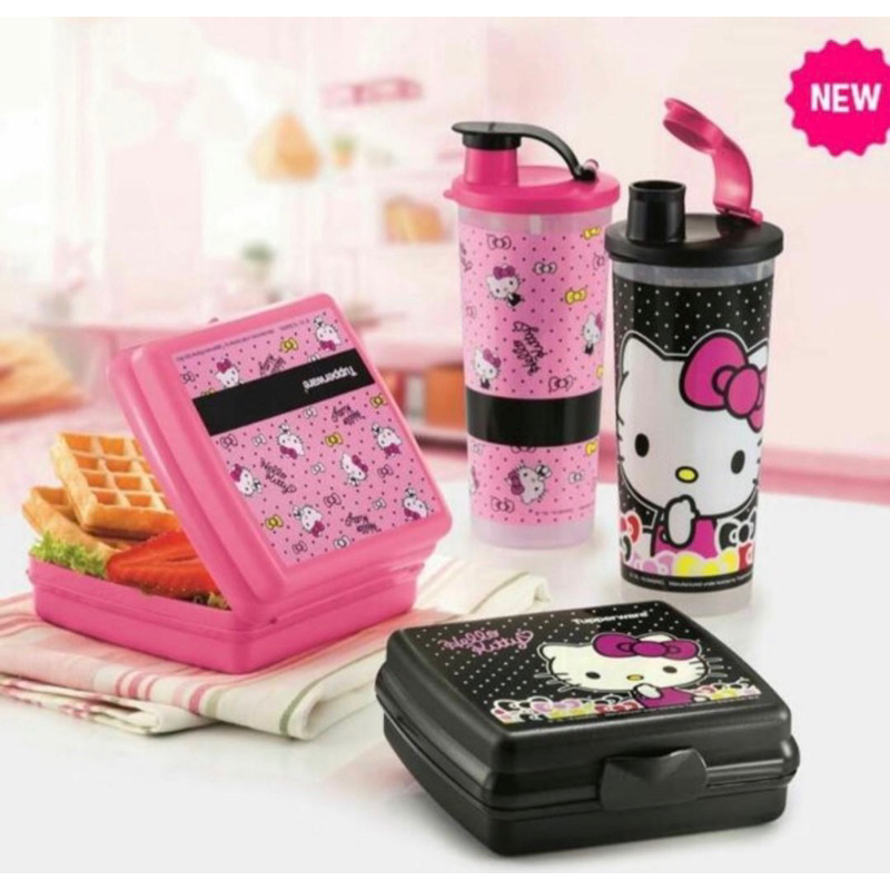 Tupperware Hello Kitty Tumbler & Sandwich Keeper | Shopee Singapore