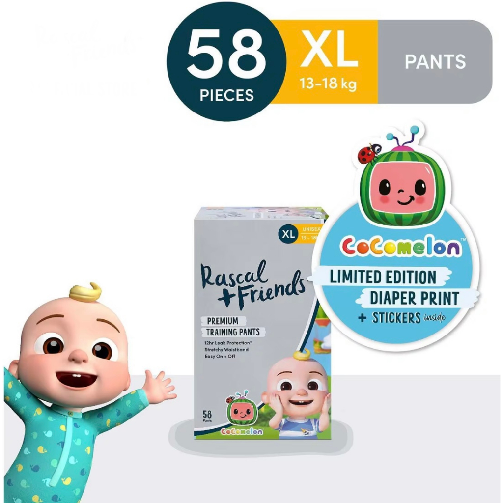 Rascal+Friends, COCOMELON XL Pants Diapers - Case, Rascal + Friends ...