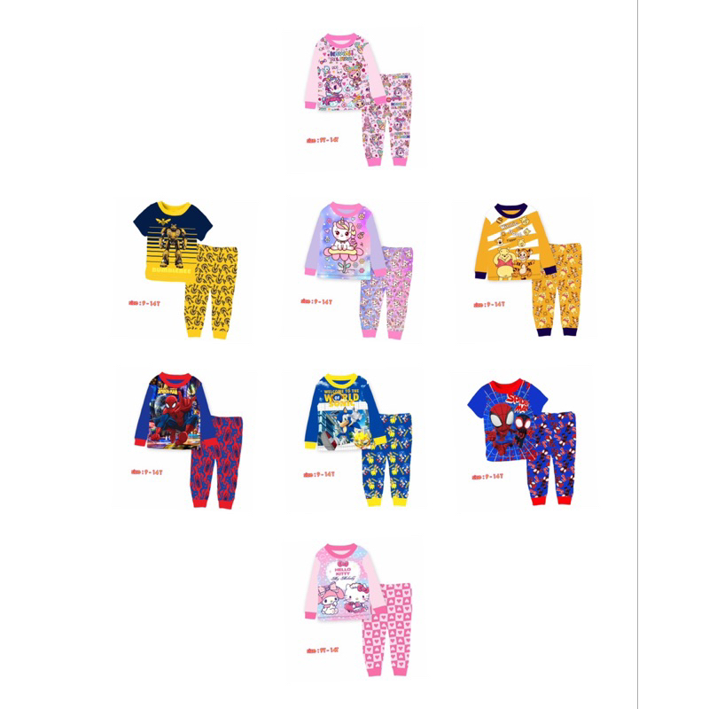 Local Seller Cuddle Me 9-14 Year old Kids Pyjamas Set / Kids Outing Set ...