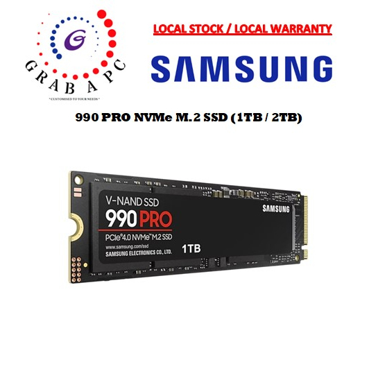 SAMSUNG 990 PRO NVMe PCIe Gen.4 SSD (1TB / 2TB ) | Shopee Singapore