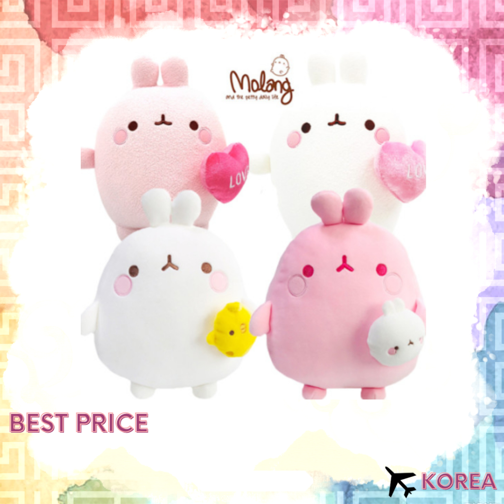Molang and Piu Piu Plush Rag Rabbit Soft Doll Cushion 25cm | Shopee ...