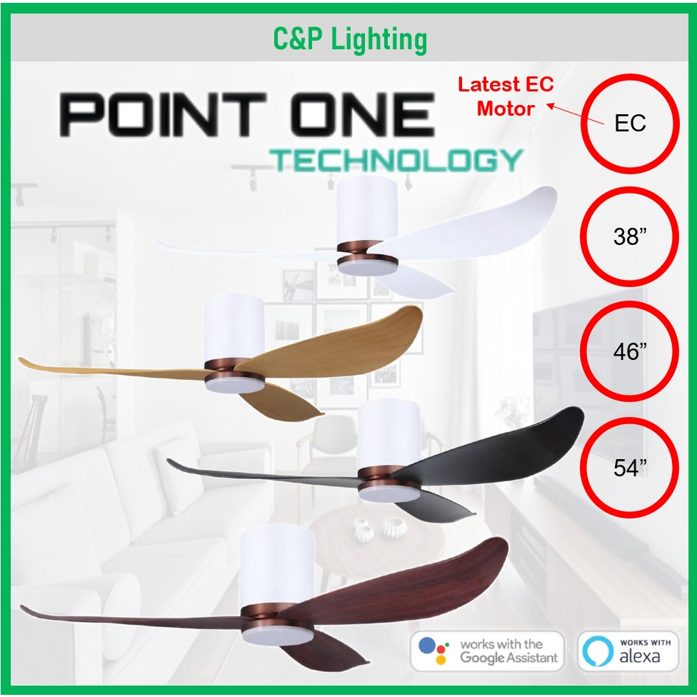 PO Eco Gust VSpec-III 38" / 46" / 54" 3 Blades Smart Wifi EC Ceiling ...