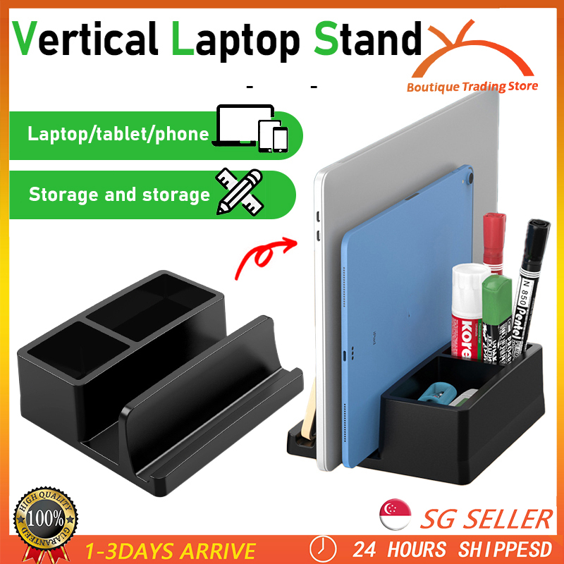 Adjustable Aluminum Vertical Laptop Stand Laptop Holder Single Slot ...