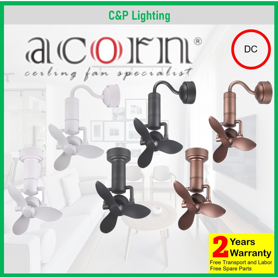 Acorn Corner DC-360 16″ Designer Fan Ceiling / Wall Mounted | Shopee ...