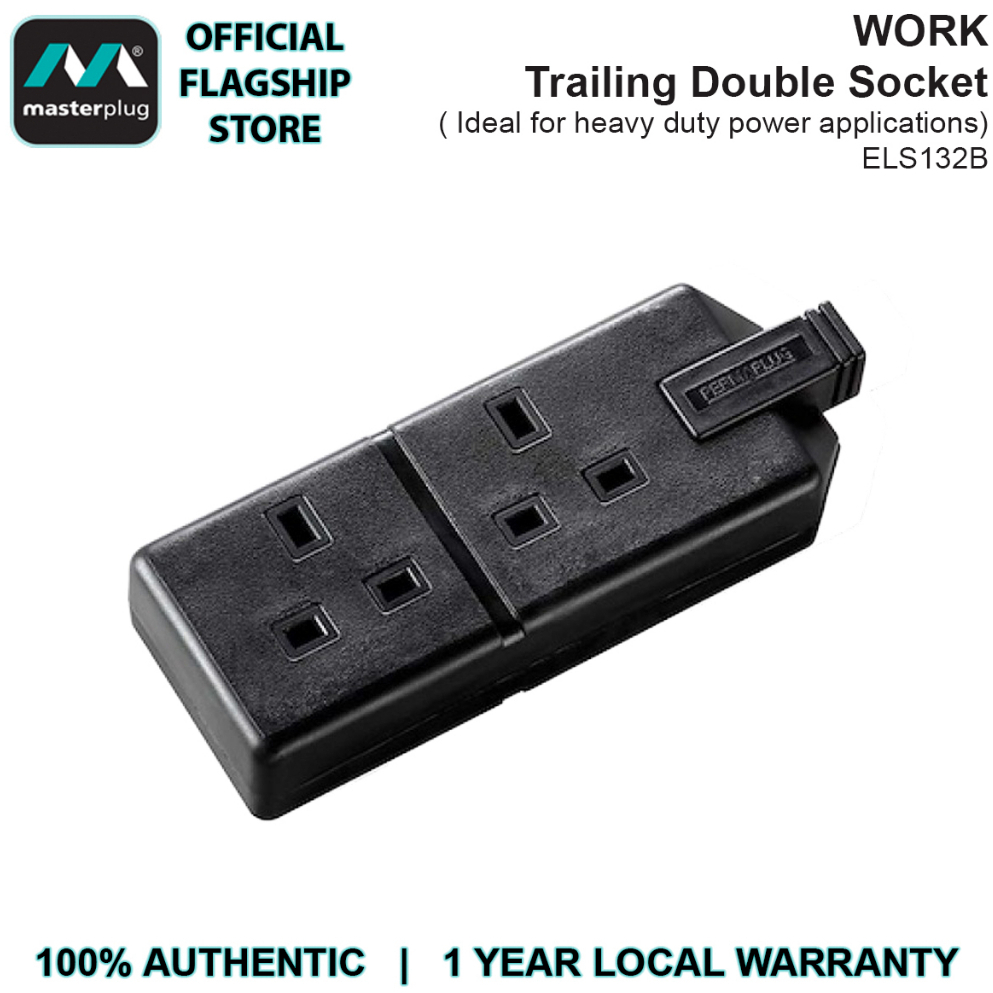 Masterplug ELS132B Work Trailing Sockets (Bundle of 2) | Shopee Singapore