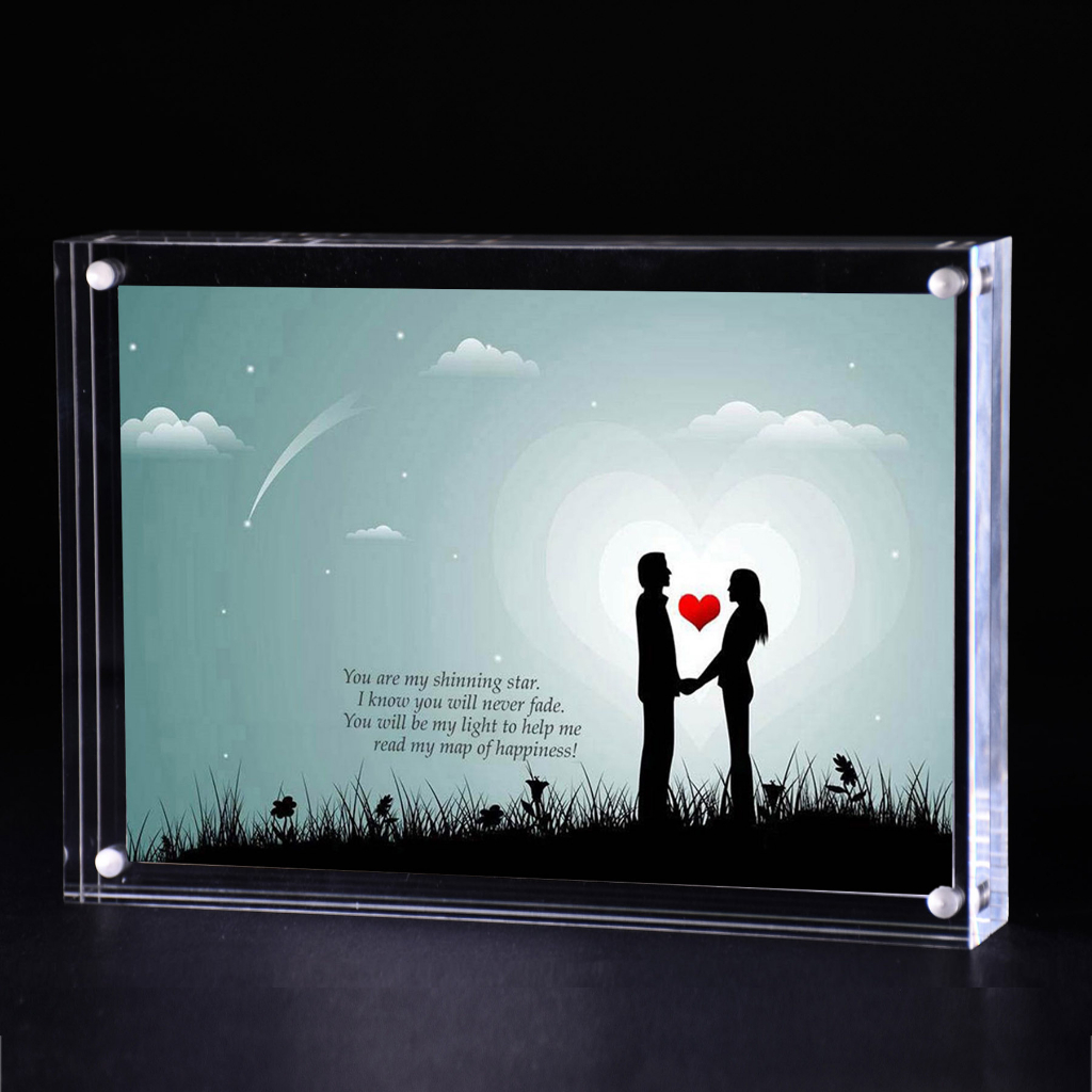 Acrylic 2 Layer Block Frame | Photo Frame | Certificate Frame | C - A4 ...