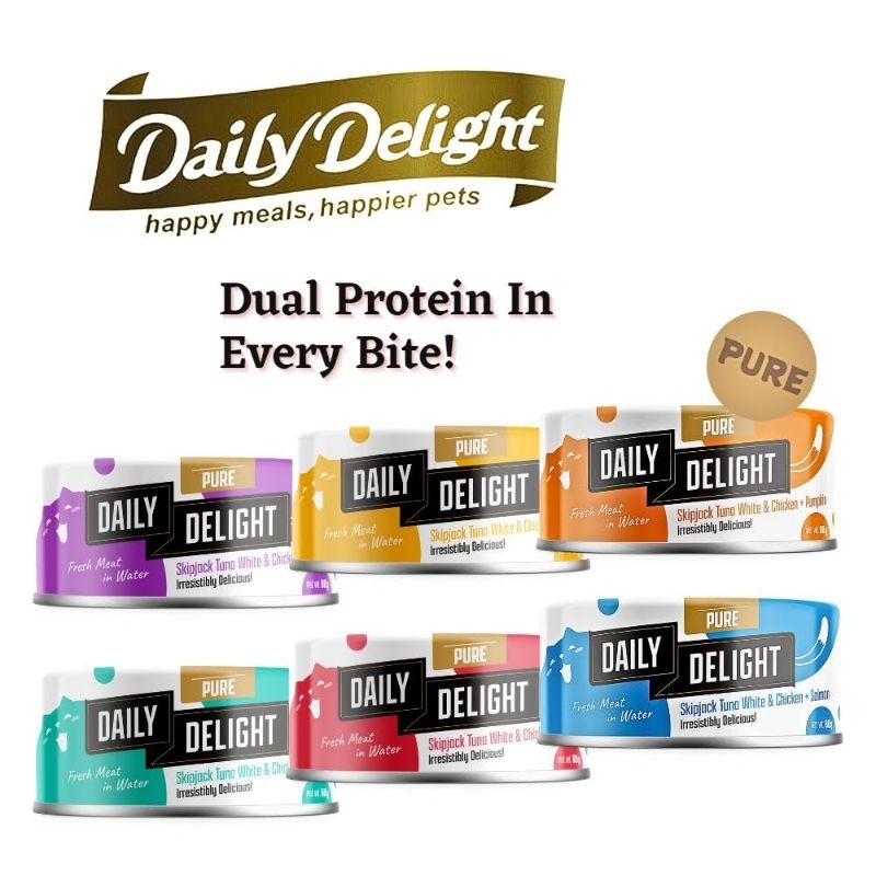 [Promo] Daily Delight Pure Cat Food 80g | Shopee Singapore