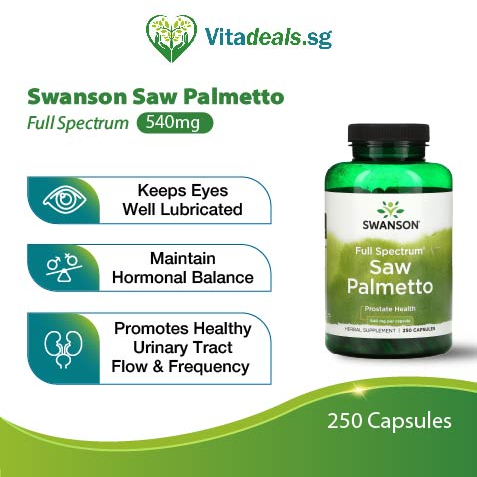 Swanson Saw Palmetto Full Spectrum 540mg (C13), 250 Capsules, Health ...
