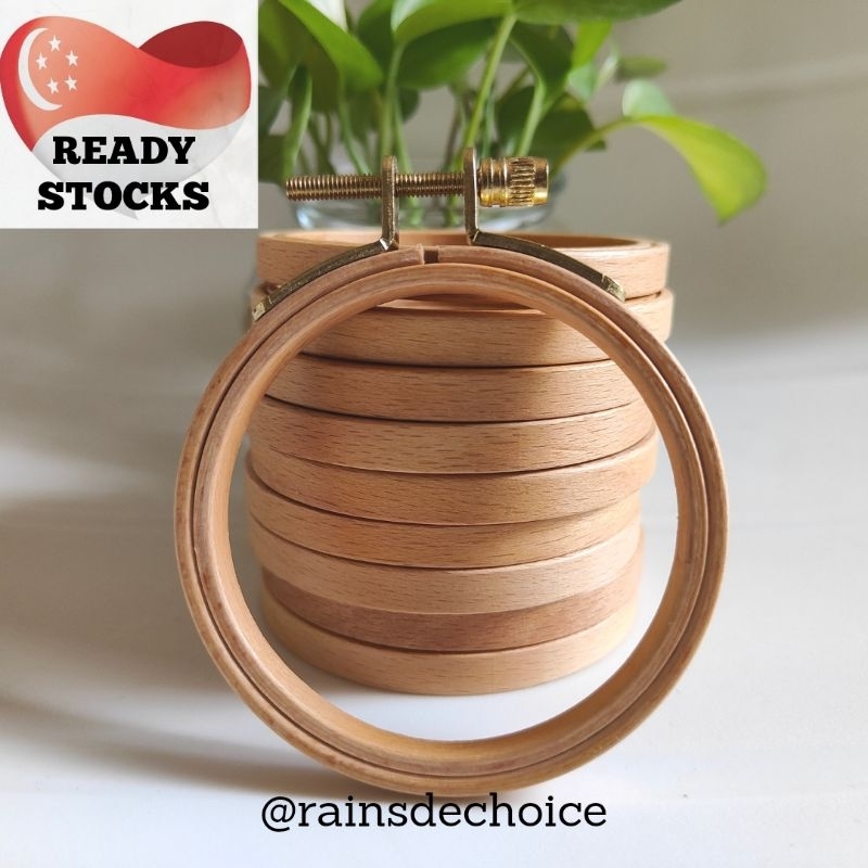 3 inch Wooden Round Embroidery Cross Stitch Hoop | Shopee Singapore
