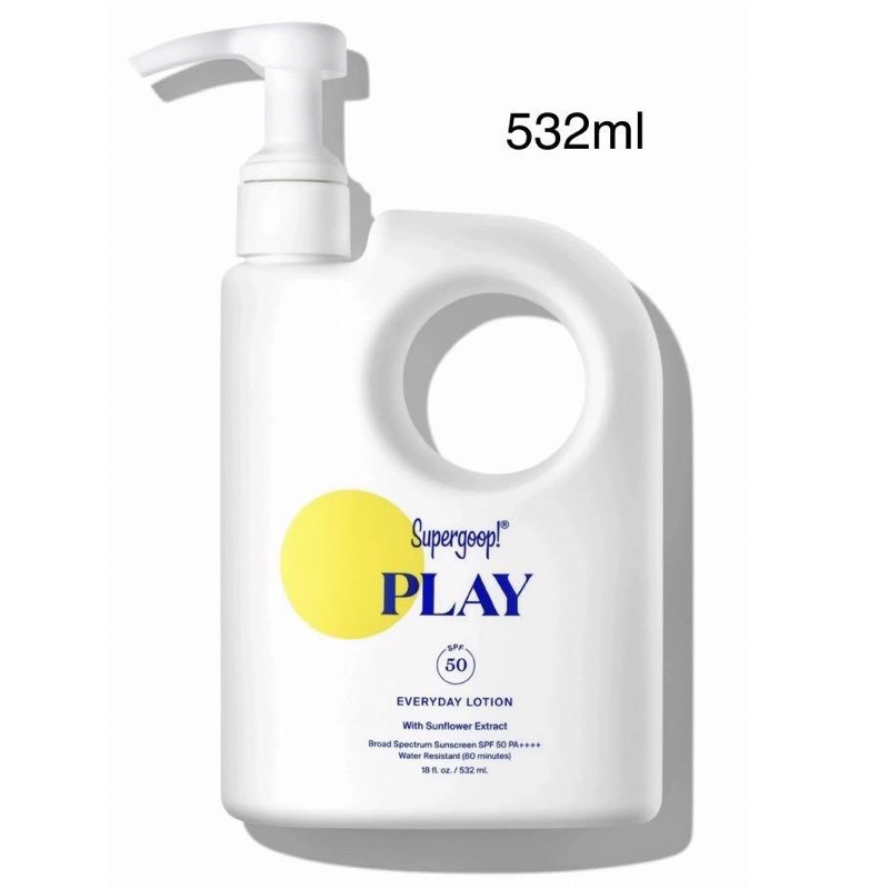 532ml Supergoop Play Everyday Lotion Spf 50 Pa Sunscreen With Sunflower Extract Shopee
