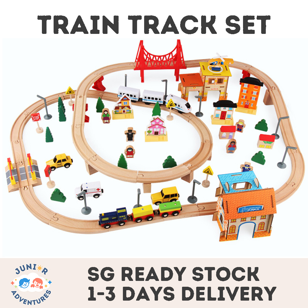 Children's Wooden Toy Train Track Set kids train track toy Virtual ...