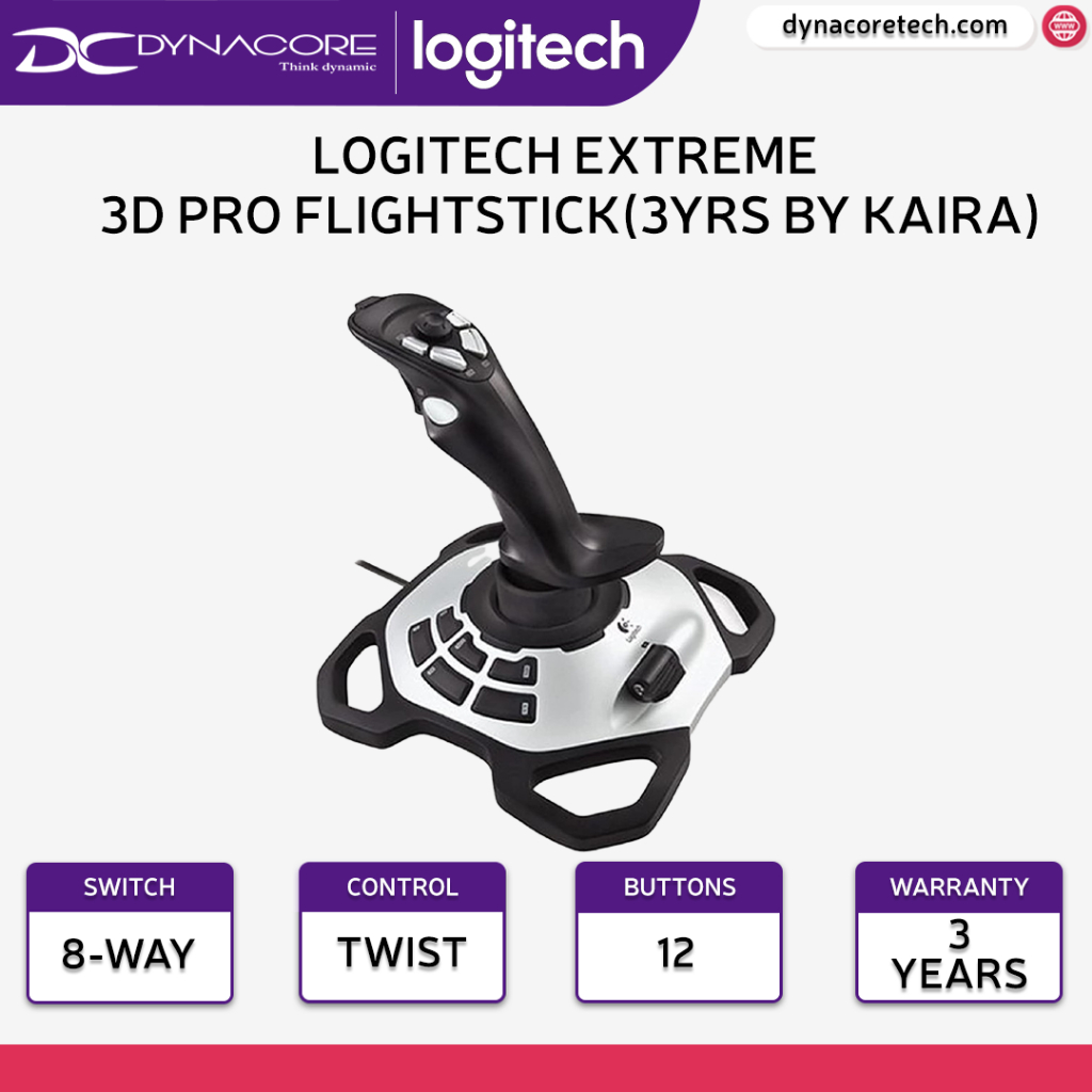 【LOCAL STOCK】Logitech EXTREME 3D PRO Joystick Advanced controls for ...