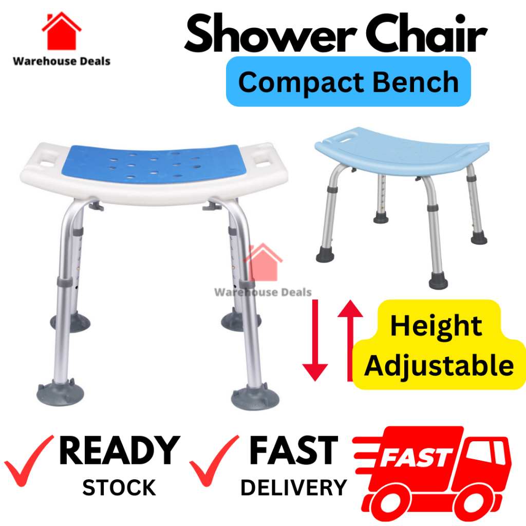Elderly Shower Bath Chair Toilet Shower Chair Bench Anti Slip | Shopee ...