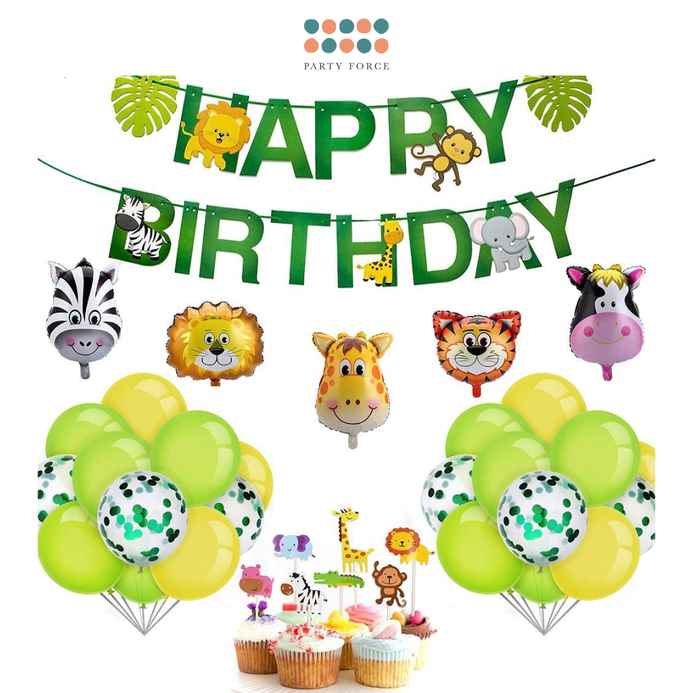 Safari animal zoo theme birthday value pack 2 | Shopee Singapore