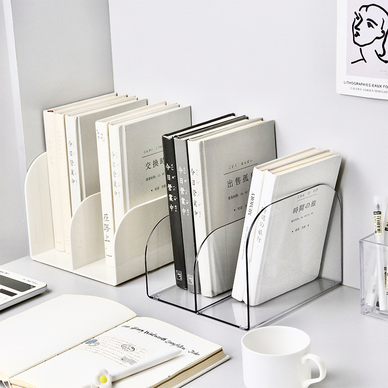 【SG Local Stock】Book Stand Bookend Plastic Storage Box Book Shelf ...